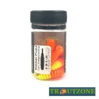 Мягкие приманки Trout Zone Ribber Pupa 2.3 Orange Chartreuse 6шт ...